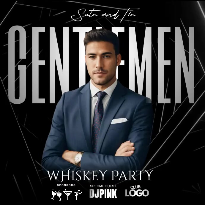 Plantilla de Gentlemen Party Template | PosterMyWall