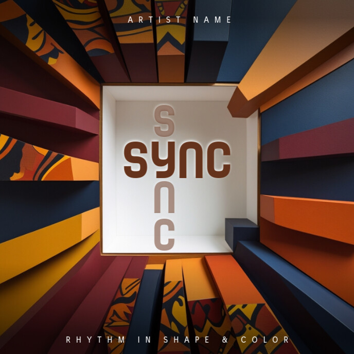 Geometric Afrobeat Album Art | Modern Tribal Cover Design Template ...