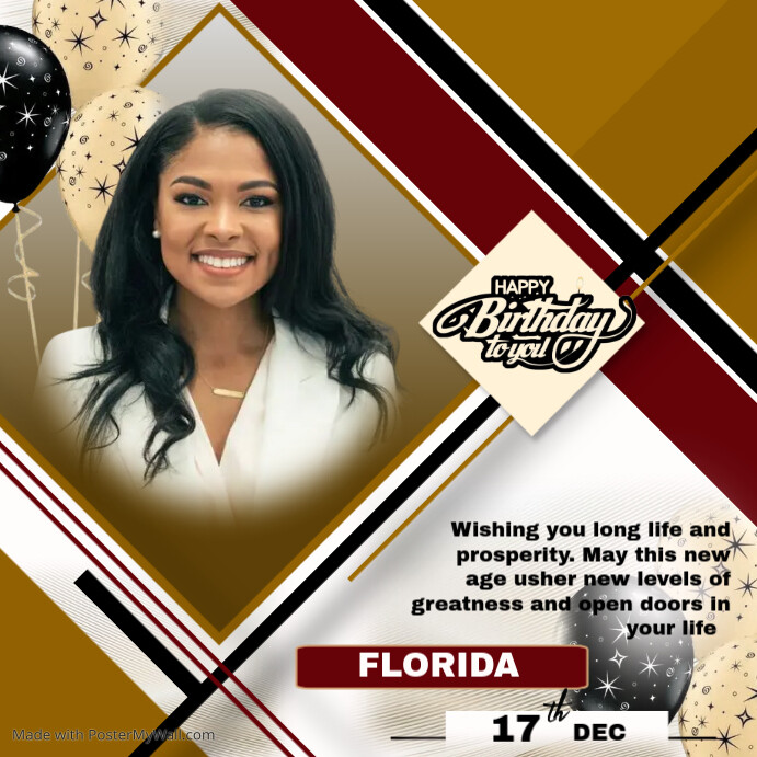 Geometric Birthday Template Square (1:1) | PosterMyWall