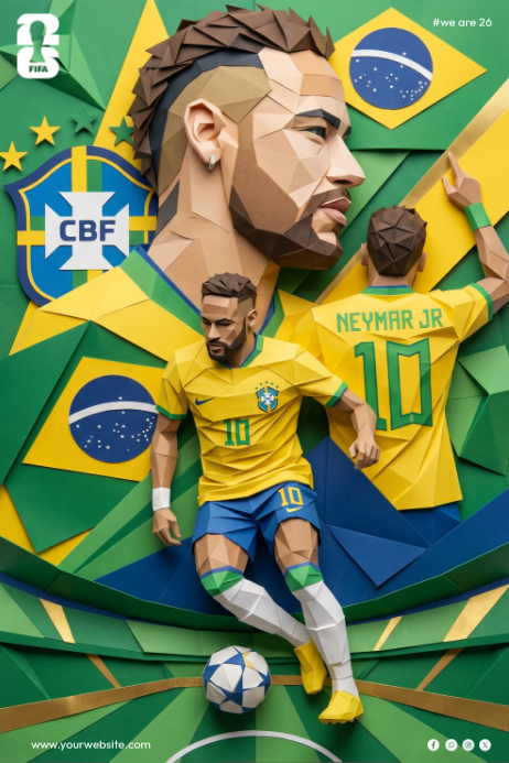 Brazilian Football Posters Template | PosterMyWall