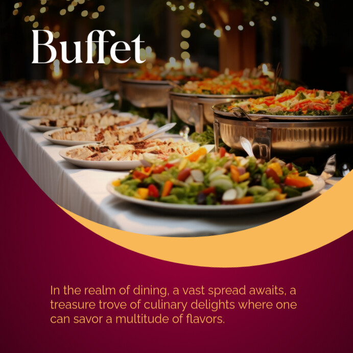 Geometric Buffet Day Instagram Post Template | PosterMyWall