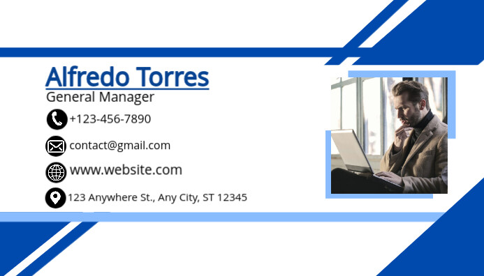 Geometric Business Card template 2025 | PosterMyWall