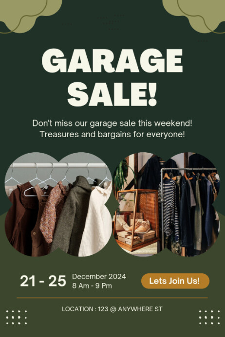 Geometric Clothing Marketing Advert Ad Design Template Poster ...