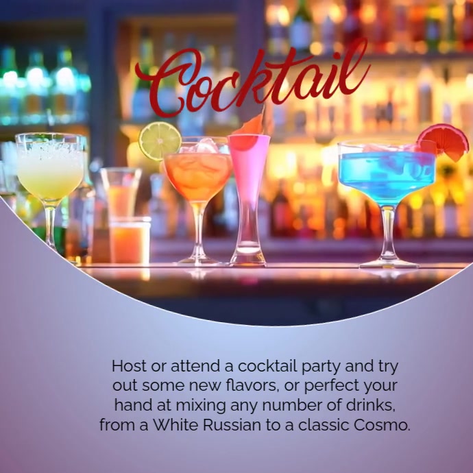 Geometric Cocktail Day Instagram Post Template | PosterMyWall