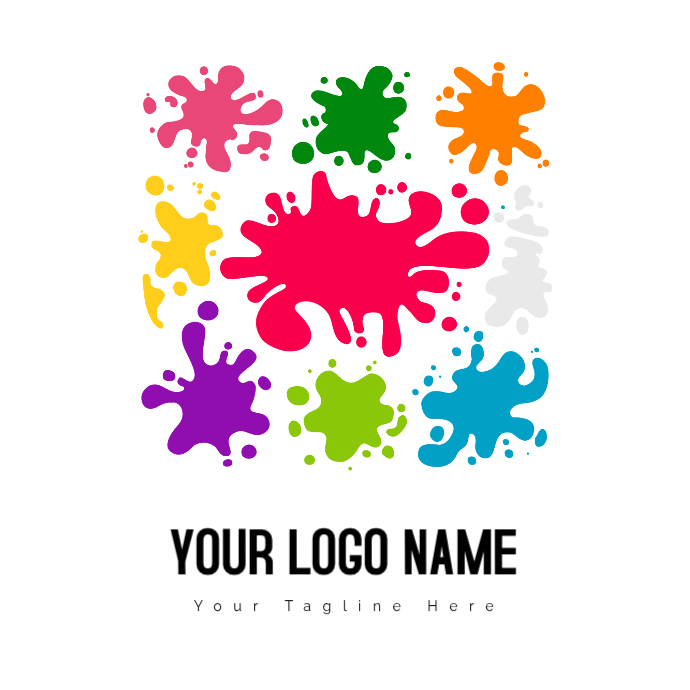 Geometric Color Splats Logo Template | PosterMyWall