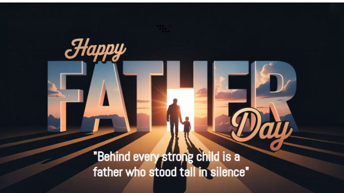 Geometric Father's Day Poster Dad And Child Working Together And Quotes ...