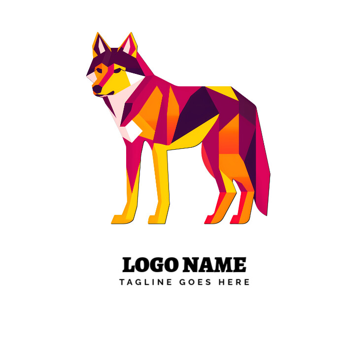 Geometric German Shepherd Logo Template | PosterMyWall