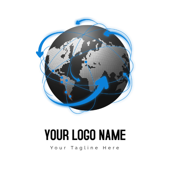 Geometric Globe Earth Logo Amazon.com Business Logo Template | PosterMyWall