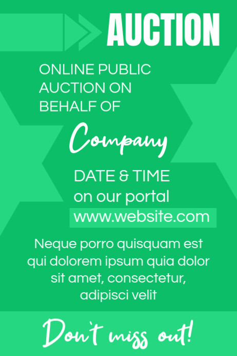 Online Auction Poster Template | PosterMyWall