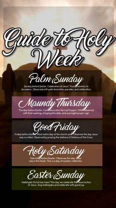 Geometric Guide To Holy Week Instagram Story Template | PosterMyWall