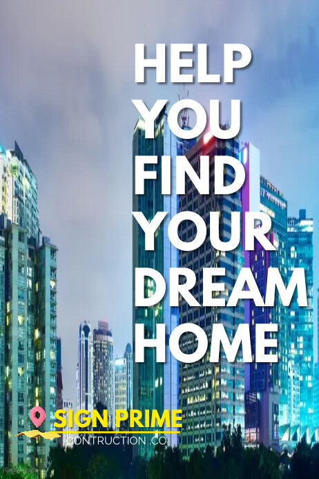 Geometric Help You Find Your Dream Home Poste Templat | PosterMyWall