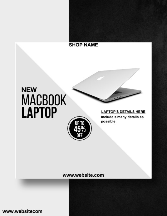 Geometric Laptop Sale Flyer (us Letter) Template | PosterMyWall