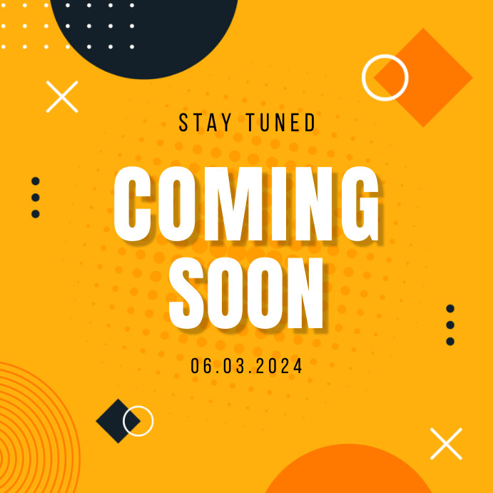Geometric Orange Coming Soon Instagram Post Template | PosterMyWall