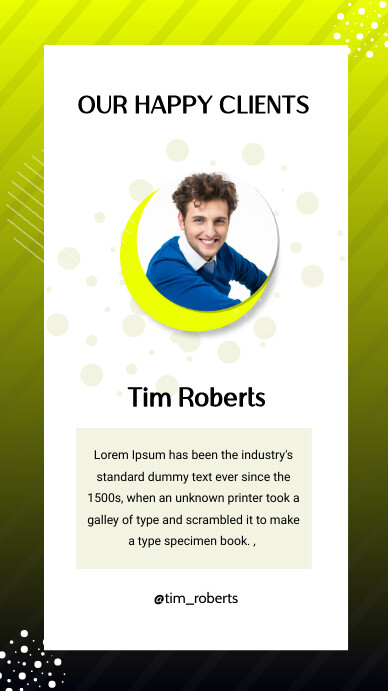 Modèle Geometric Professional Happy Client Testimoni | PosterMyWall