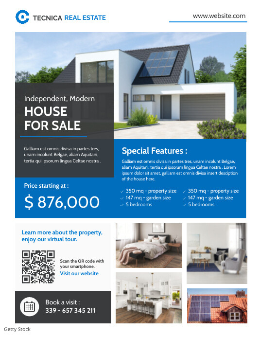 Geometric real estate flyer Template | PosterMyWall