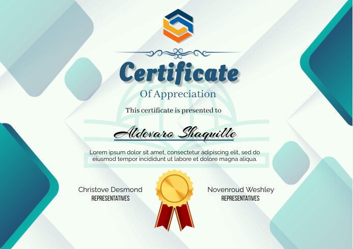 Geometric Tosca Minimalist Certificate A4 Template | PosterMyWall
