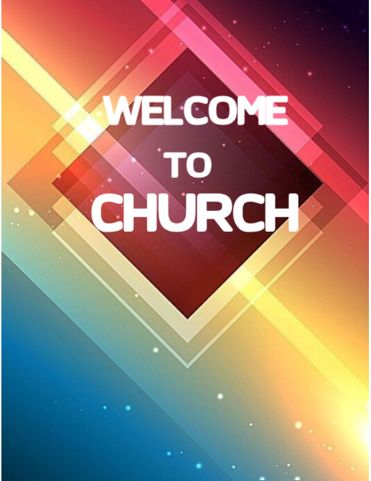 Copy of Geometric Welcome To Church Template Flyer (us Letter ...