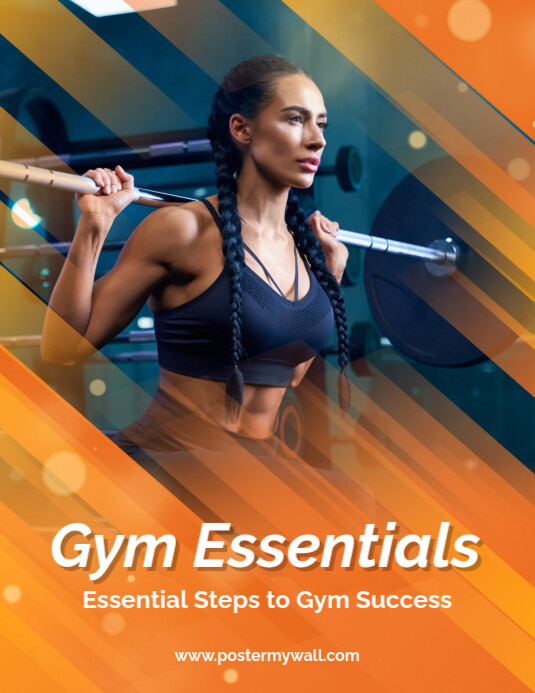 Copy of Geometris Fitness Gym Pamflet (letter As) | PosterMyWall
