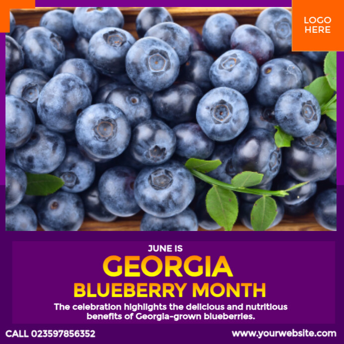 Copy of Georgia Blueberry Month Design | PosterMyWall
