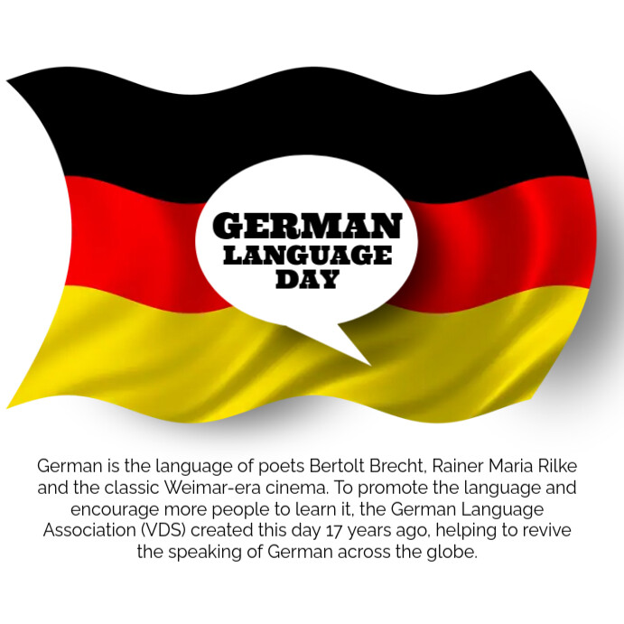 German Language Day Instagram Post Templat | PosterMyWall