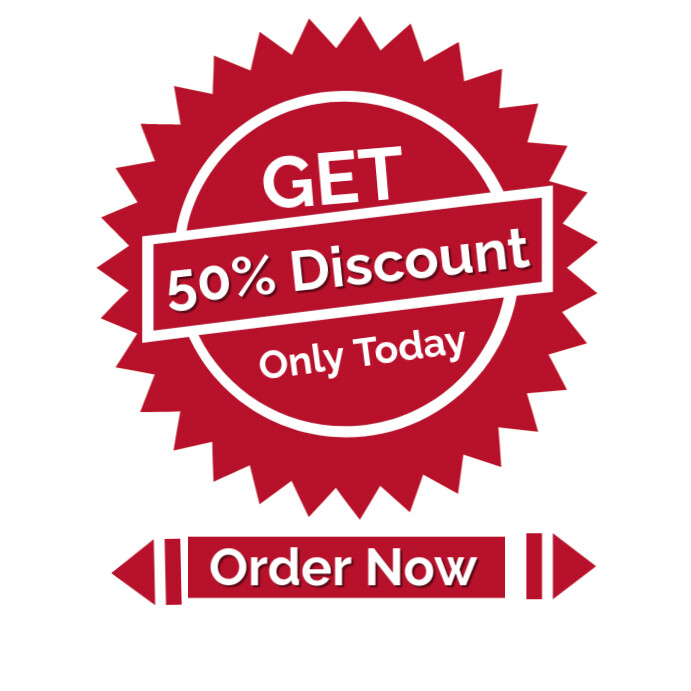 Plantilla de Get 50 percent discount only today | PosterMyWall
