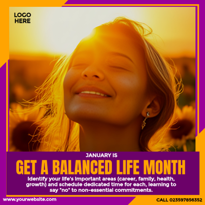 Get a Balanced Life Month Template | PosterMyWall