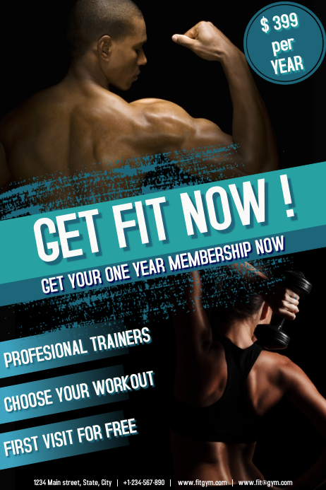 get fit now Template | PosterMyWall