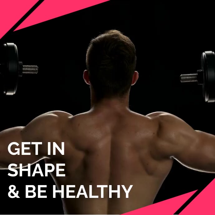 GET IN SHAPE & BE HEALTHY Template | PosterMyWall