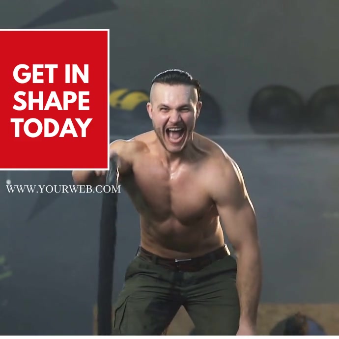 GET IN SHAPE today Template | PosterMyWall