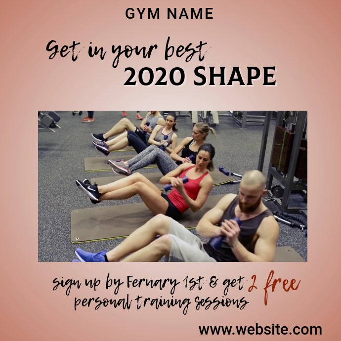 Get in Shape Video Ad Template | PosterMyWall