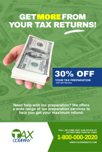Tax & Consulting Services Flyer Poster Templa Template | PosterMyWall