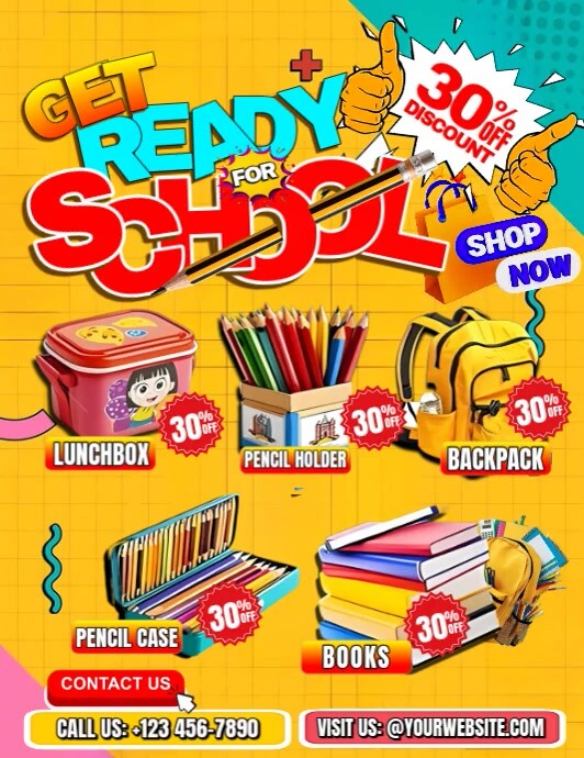 Copy of Get Ready for School! 30% Off Back-to-School Supplies ...