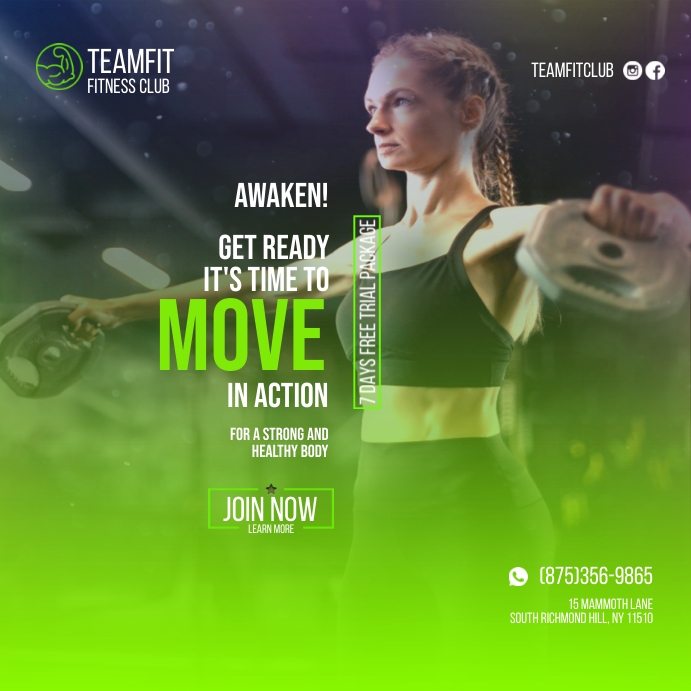 Get Ready To Fit Template | PosterMyWall