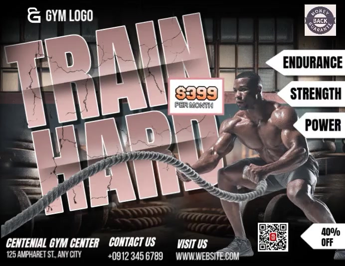 Get Stronger. Train Like Pro Template | PosterMyWall