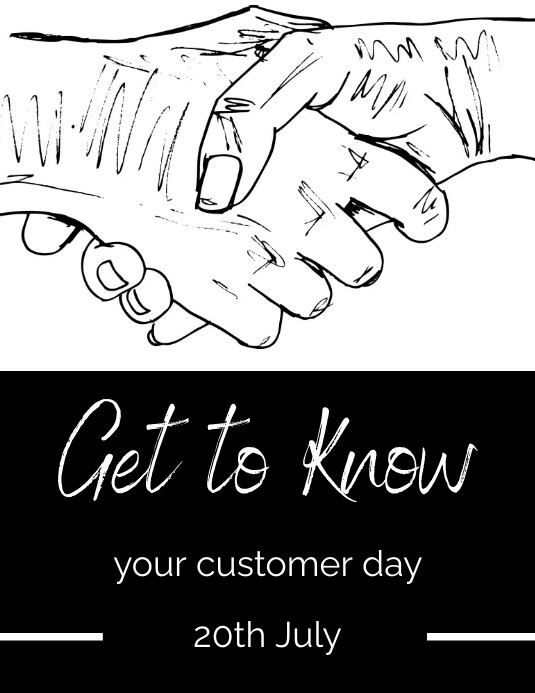 Plantilla de get to know your customer day flyer | PosterMyWall
