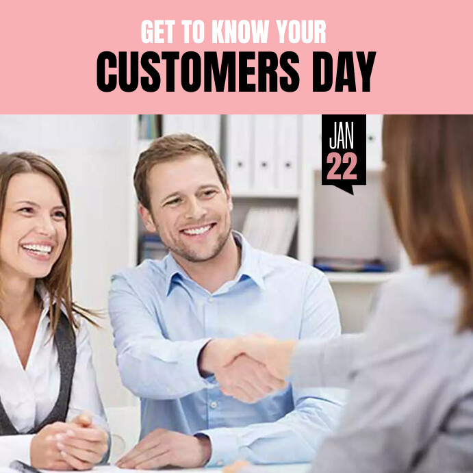 Modèle get to know your customers day | PosterMyWall