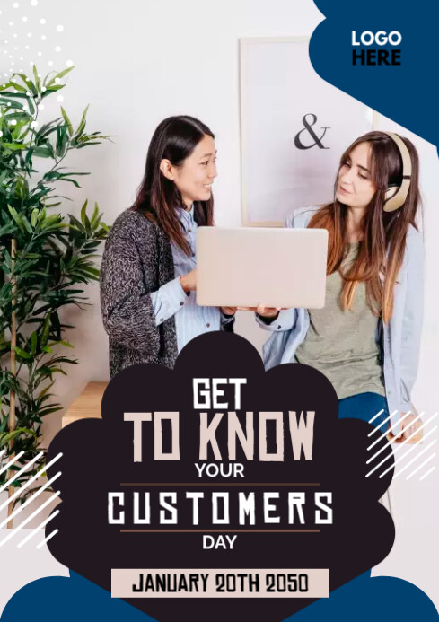 Plantilla de Get To Know Your Customers Day | PosterMyWall