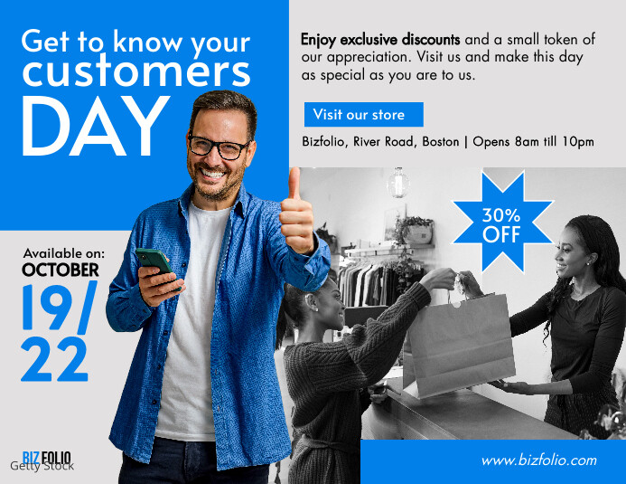 Copy of Get to Know Your Customers Day Event | PosterMyWall