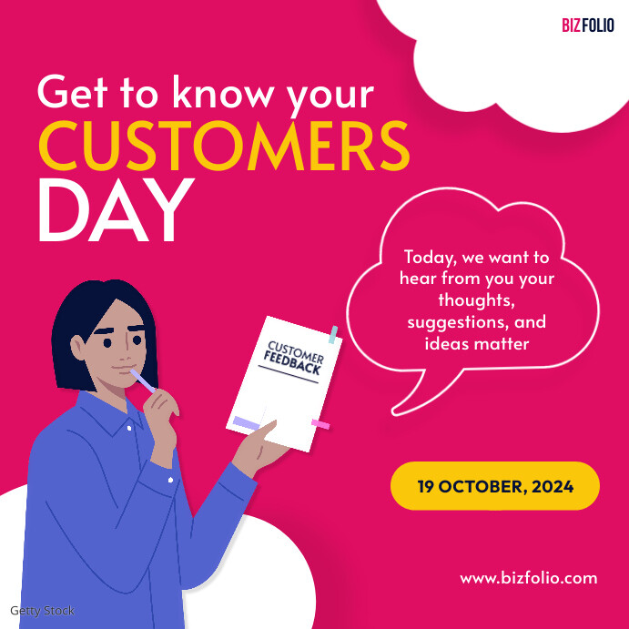 Get to Know Your Customers Day Post Templat | PosterMyWall