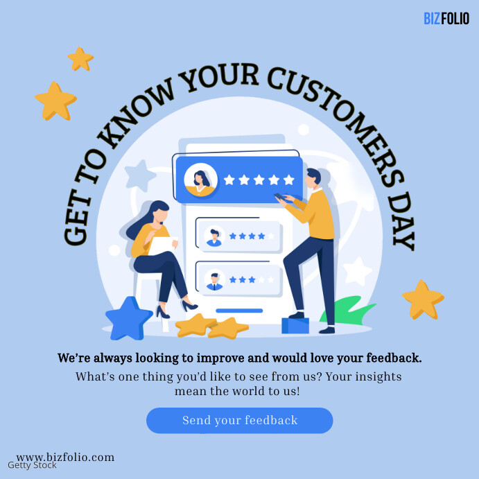 Get to Know Your Customers Day Post Templat | PosterMyWall