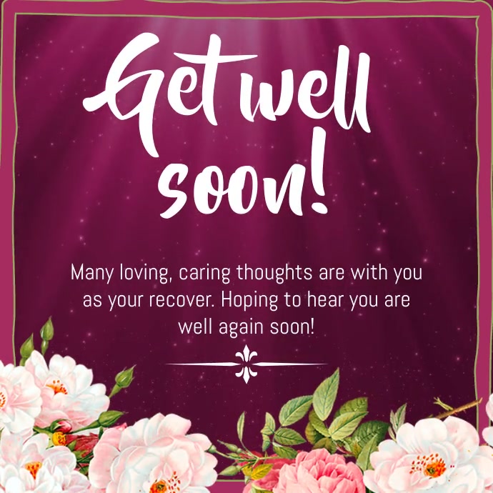 Plantilla de get well soon card | PosterMyWall