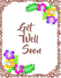 Get Well Soon flyer template | PosterMyWall