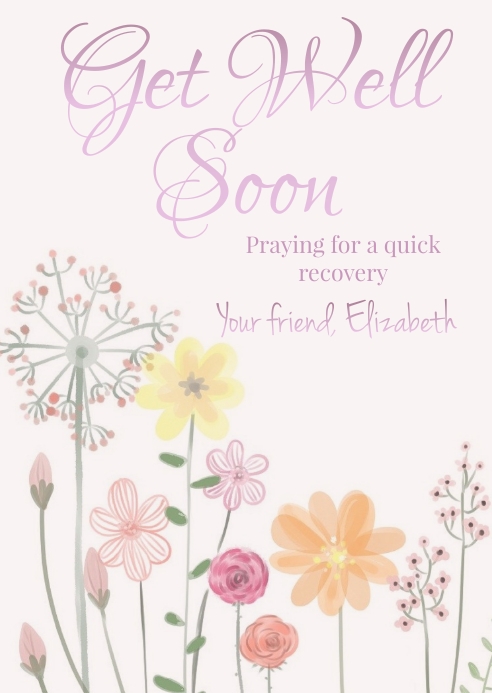 Get Well Soon Greeting Card Template | PosterMyWall