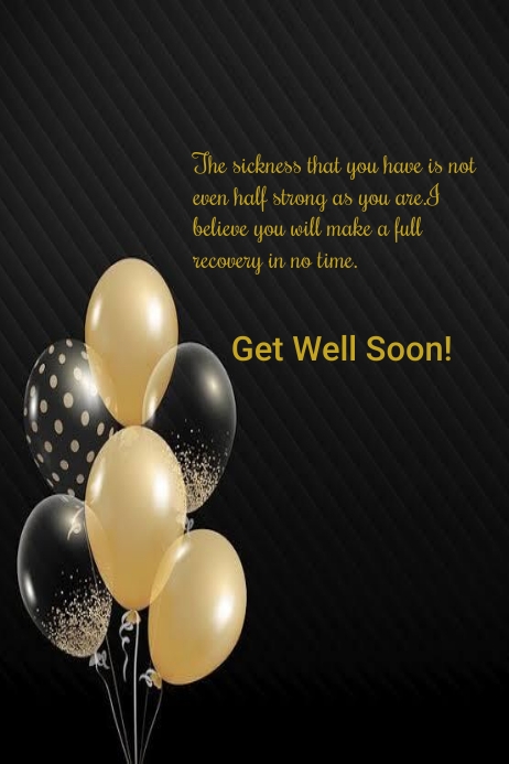 get well soon poster Template | PosterMyWall