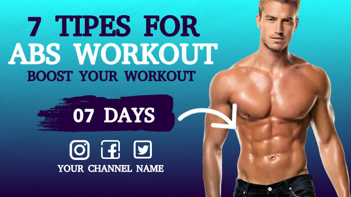 Plantilla de get youtube thumbnail design for workout | PosterMyWall
