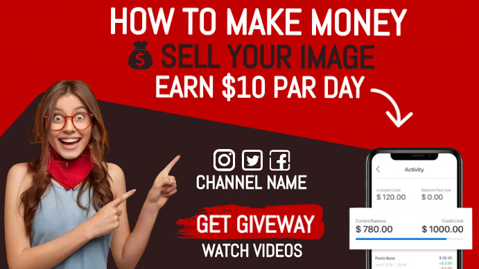 Plantilla de get youtube thumbnail design template | PosterMyWall