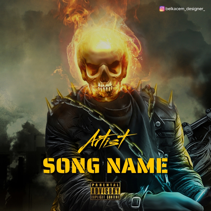 ghost raider cover art Template | PosterMyWall