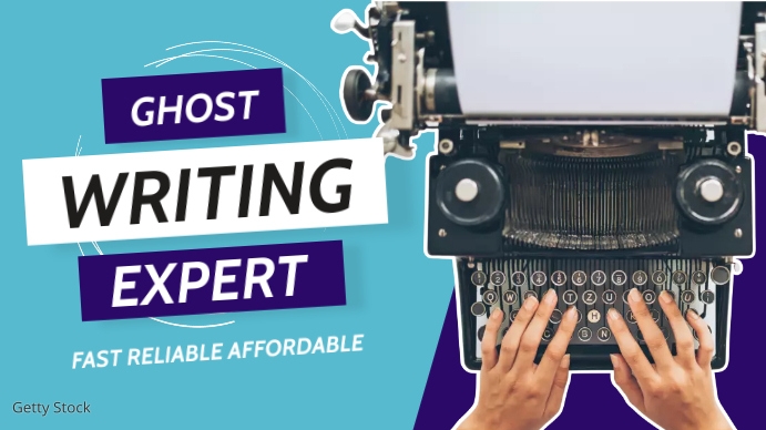 ghost writing banner advertisement fiverr Template | PosterMyWall