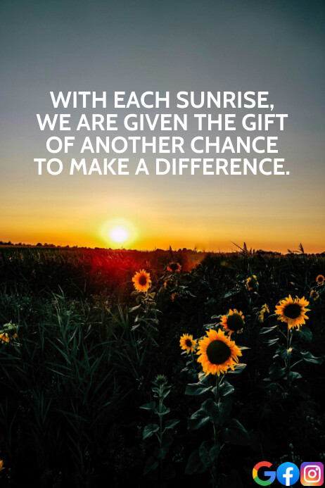 Plantilla de GIFT AND SUNRISE QUOTE TEMPLATE | PosterMyWall