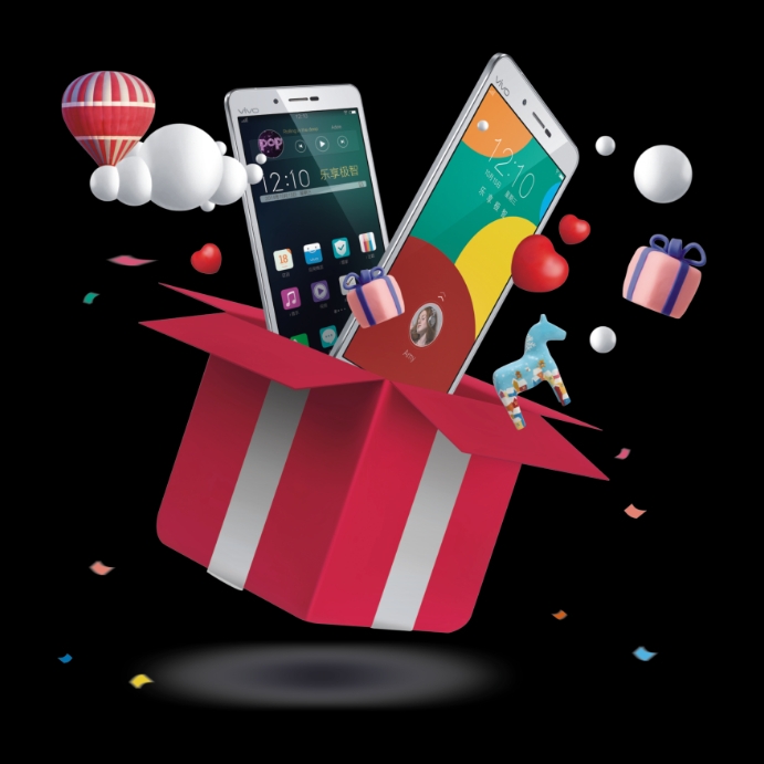 Gift box with smartphone flyout Template | PosterMyWall